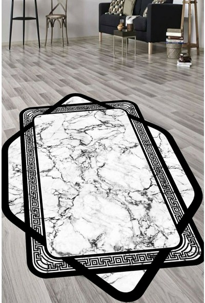Saraz Halı Saraz Siyah Beyaz Lazer Kesim Saraz Halı Saraz Siyah Beyaz Lazer Kesim