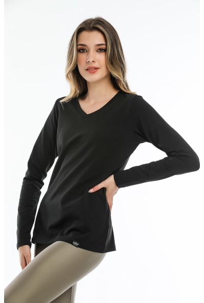 Bessa Uzun Kollu Bayan Sweatshirt Basic Regular Fit