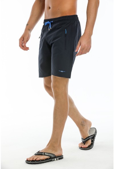 Bessa Su Itici Kumaş Deniz Şortu Lacivert Regular Fit