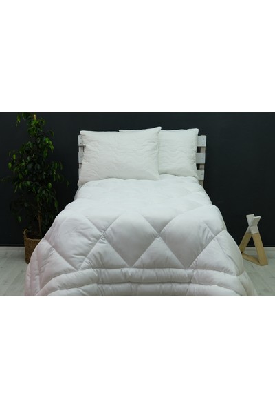 Hazel Mikrofiber Beyaz Çift Kişilik Yorgan 195X215 cm