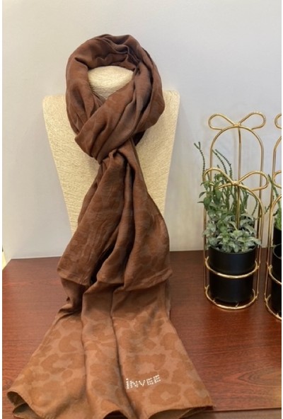Invee Leopar Şal Kahve 1329