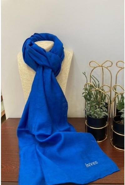 Invee Leopar Şal Mavi 1329
