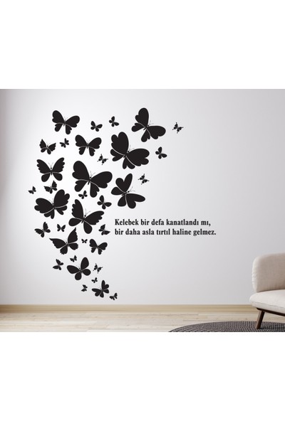 Quppa Ev Dekor Duvar Için Kelebek Sticker Set #ST-044