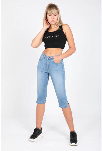 Banny Jeans Kadın Kapri Açık Mavi
