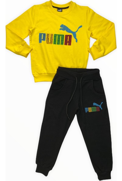 Puma Erkek Çocuk Puma Sarı Eşofman Takımı