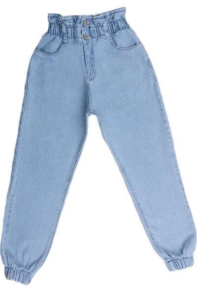 Lifeformoda Kız Çocuk Yüksek Bel Geniş Kalıp Lastikli Model Kot Pantolon Lifeformoda Kız Çocuk Yüksek Bel Geniş Kalıp Lastikli Model Kot Pantolon
