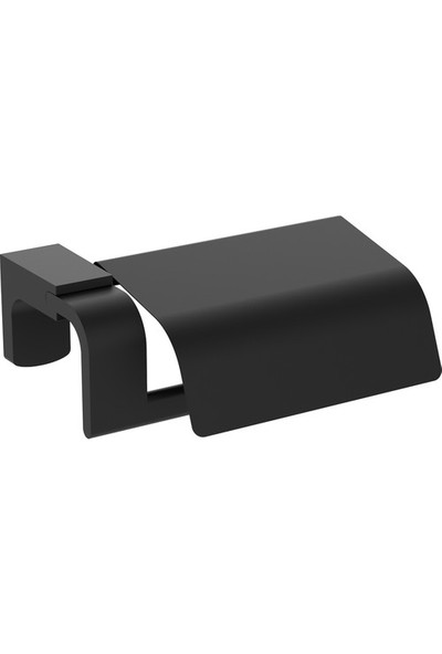 Alper Banyo Mat Siyah F1 Model Kapaklı Kağıtlık