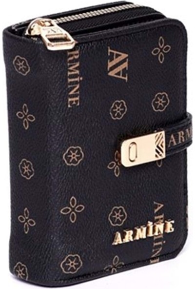 Armine C 01 Kadın Baskılı Küçük Boy El Çanta&cüzdan - Siyah - Tek Ebat