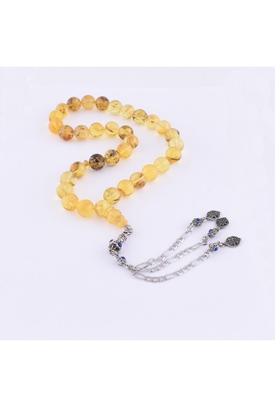 Nusnus Küre Kesim 48.2 gr Doğal Damla Kehribar 925 Ayar Gümüş Püsküllü TBU54 Tesbih Nusnus Küre Kesim 48.2 gr Doğal Damla Kehribar 925 Ayar Gümüş Püsküllü TBU54 Tesbih