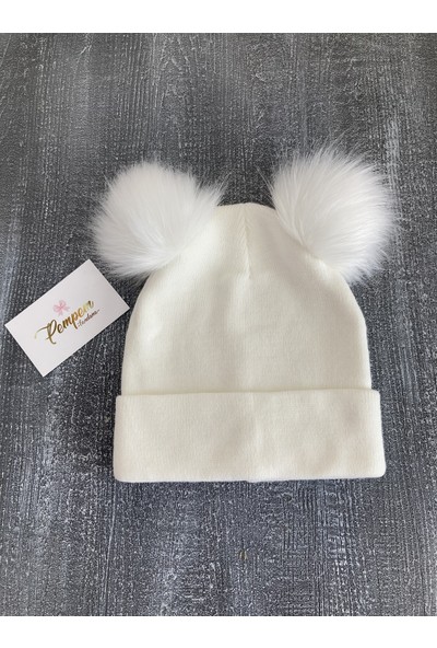 Pempem Bandana Kız Bebek Triko Bere