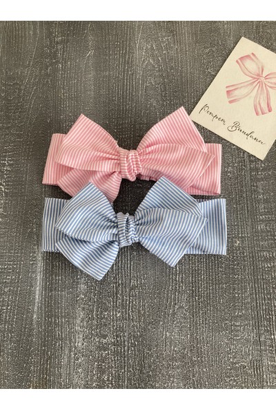Pempem Bandana Kız Bebek Iri Fiyonk Bandana 2 Li Set