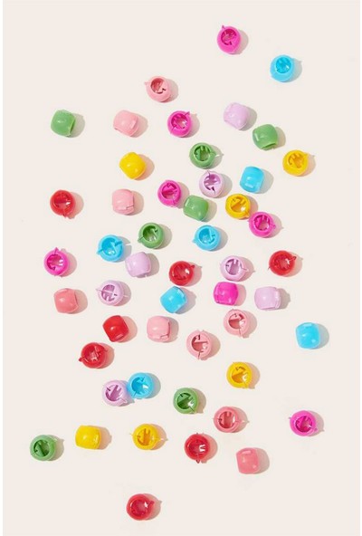 Bahels Kadın 20'li Rainbow Saç Örgü Boncuğu