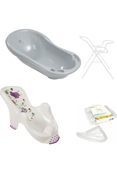 Keeeper Stars Ayaklı Küvet ve Hippo Banyo Oturağı Seti Keeeper Stars Ayaklı Küvet ve Hippo Banyo Oturağı Seti