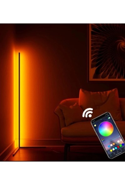 Beam Dekoratif Telefon Kontrollü LED Köşe Lambader Beam Dekoratif Telefon Kontrollü LED Köşe Lambader