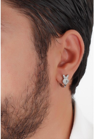 Madame Concept 925 Ayar Gümüş Playboy Tavşan Figürlü Zirkon Taşlı Erkek Küpe Madame Concept 925 Ayar Gümüş Playboy Tavşan Figürlü Zirkon Taşlı Erkek Küpe