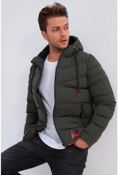 Delpino Su Geçirmez Erkek Kapüşonlu Şişme Mont Delpino Su Geçirmez Erkek Kapüşonlu Şişme Mont