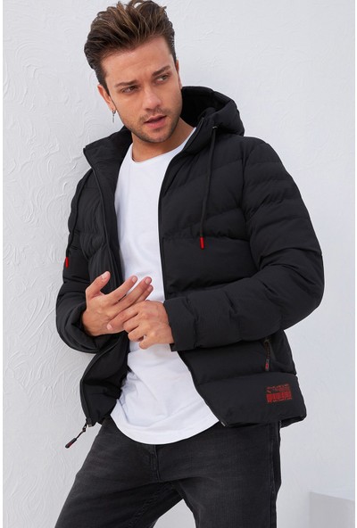 Delpino Su Geçirmez Erkek Kapüşonlu Şişme Mont Delpino Su Geçirmez Erkek Kapüşonlu Şişme Mont