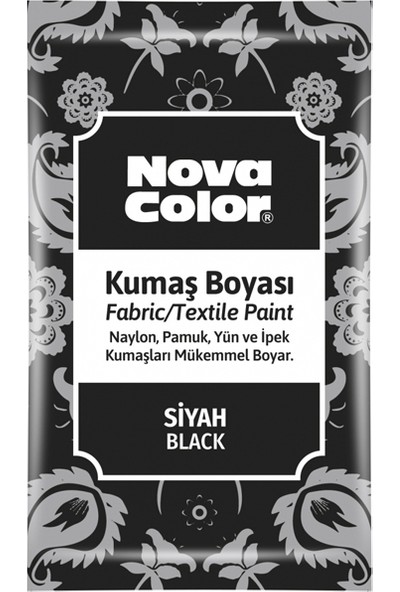 Nova Color Kumaş Boyası Toz 12 gr Siyah NC-904