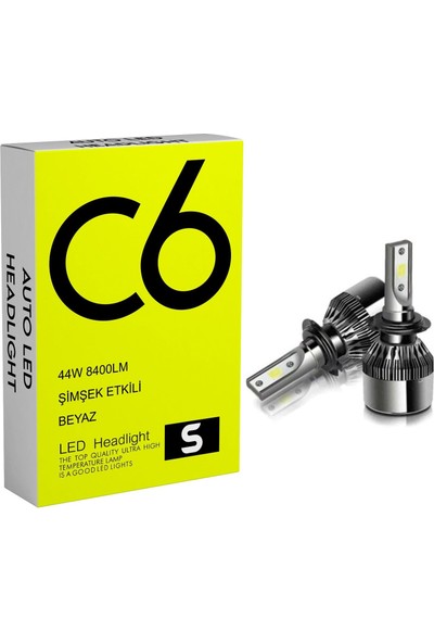 C6 LED Xenon 2 Adet H1 LED Xenon 44W 8400LM 6500K Far Ampülü Seri =s-S-Xen C6 LED Xenon 2 Adet H1 LED Xenon 44W 8400LM 6500K Far Ampülü Seri =s-S-Xen