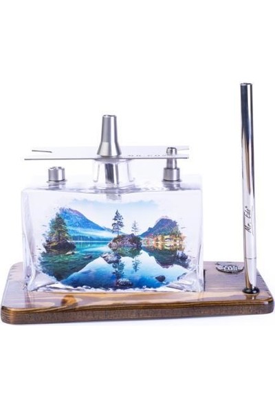 Mr. Eds Mr.eds E15 Tuğla Resim Manzara Çelik Nargile Takımı