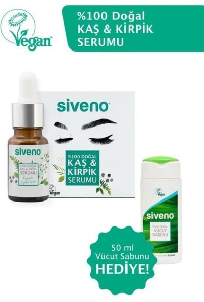 Siveno Doğal 2'li Set Kaş & Kirpik Serumu 10 ml + Vücut Sabunu 50 ml Siveno Doğal 2'li Set Kaş & Kirpik Serumu 10 ml + Vücut Sabunu 50 ml