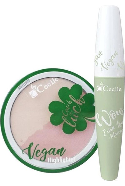 Cecile Vegan Highlighter Ve Long Maskara Seti Cecile Vegan Highlighter Ve Long Maskara Seti
