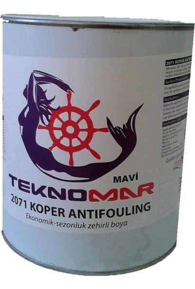 Tekno Marine Teknomar 2071 Bakır Esaslı Zehirli Boya 1kg Mavi