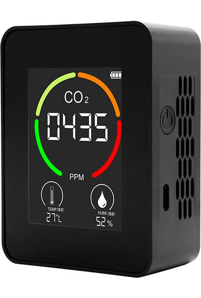 Lixada Kapalı Taşınabilir Co2 Dedektörü Çok Fonksiyonlu Termohigrometre (Yurt Dışından)