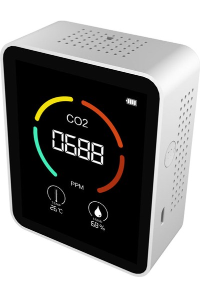 Lixada 3'ü 1 Arada Co2 Metre Karbon Dioksit Dedektörü İç Mekan Hava Kalitesi Monitörü (Yurt Dışından)