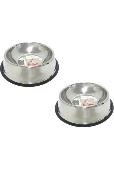 Nunbell Kedi Köpek Çelik Mama Kabı 34 cm (2 Adet) Nunbell Kedi Köpek Çelik Mama Kabı 34 cm (2 Adet)