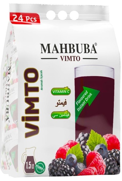 Mahbuba Vimto Orman Meyveli Aromalı Toz İçecek 24x11.2gr Soğuk Veya Sıcak Tüketilebilir Mahbuba Vimto Orman Meyveli Aromalı Toz İçecek 24x11.2gr Soğuk Veya Sıcak Tüketilebilir