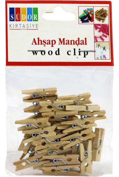 Südor Ahşap Mandal Küçük Boy 2 Paket 48 Adet Südor Ahşap Mandal Küçük Boy 2 Paket 48 Adet