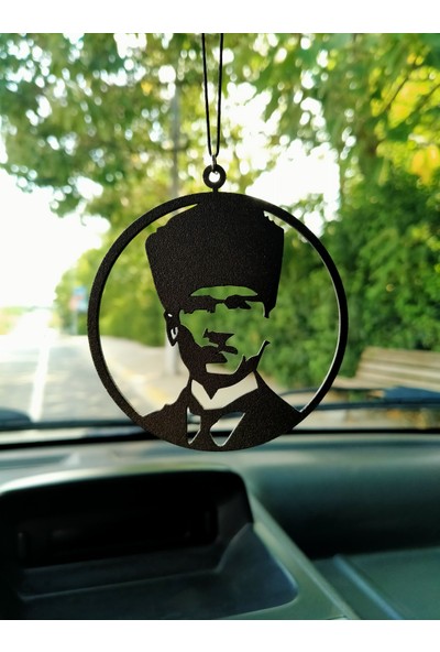 Visco Professional Tools Moon Art Araba Süsü Metal Araç Içi Dikiz Aynası Süsü Dekorasyon Atatürk