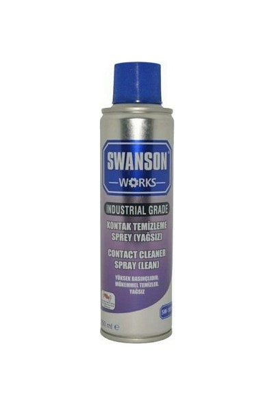 Swanson Works Kontak Temizleme Sprey Yağsız 250 ml Swanson Works Kontak Temizleme Sprey Yağsız 250 ml