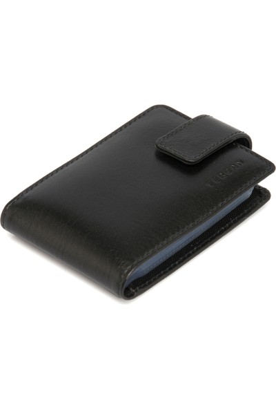 Tergan Siyah Deri Unisex Kredi Kartlık 01512B06