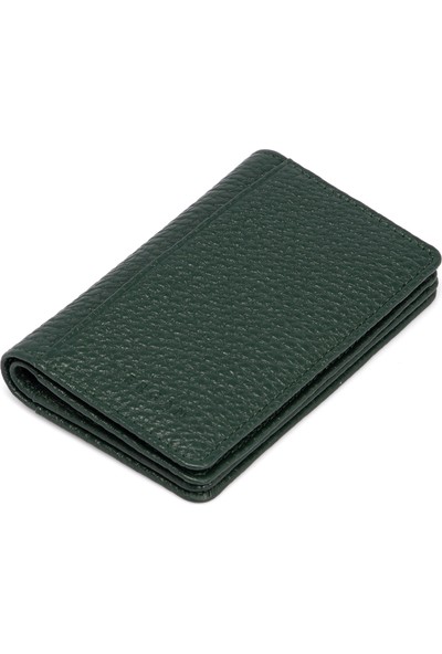 Tergan Yeşil Deri Unisex Kredi Kartlık 01601I5T