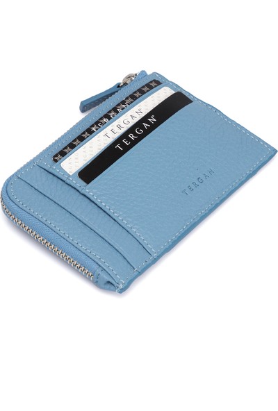 Tergan Mavi Deri Unisex Kredi Kartlık 00265C43