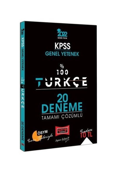 Yargı Yayınevi KPSS 2022 Genel Yetenek %100 Türkçe Tamamı Çözümlü 20 Deneme Yargı Yayınevi KPSS 2022 Genel Yetenek %100 Türkçe Tamamı Çözümlü 20 Deneme
