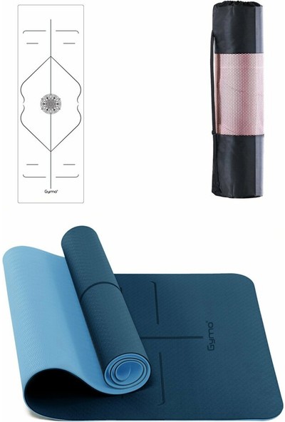 Gymo Hizalamalı 6mm Tpe Yoga Matı Pilates Minderi