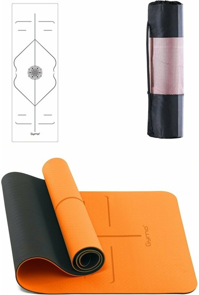 Gymo Hizalamalı 6mm Tpe Yoga Matı Pilates Minderi