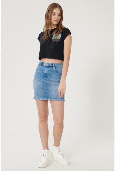 Wrangler Regular Fit Denim Kot Etek Wrangler Regular Fit Denim Kot Etek