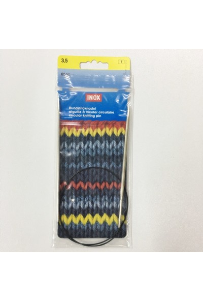 Inox Misinalı 60 cm El Örgü Şişi No:3,5