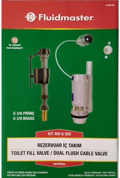 Fluidmaster Rezervuar Iç Takım Kıt 400 & 550 K-400E-031