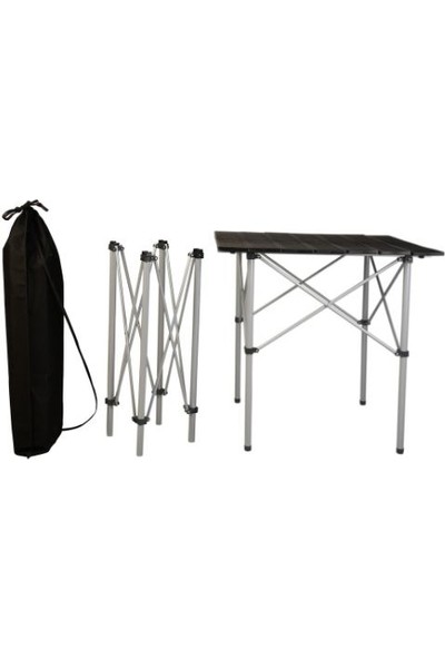 Yoko Yeni Versiyon Katlanabilir Kamp ve Piknik Masası - Siyah - 70 x 66 x 69 cm