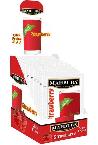 Mahbuba Çilek Aromalı Toz İçecek 24x9gr Soğuk Veya Sıcak Tüketilebilir Mahbuba Çilek Aromalı Toz İçecek 24x9gr Soğuk Veya Sıcak Tüketilebilir