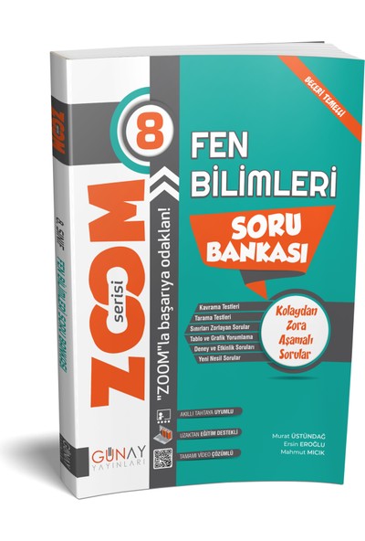 Günay Yayınları 8.Sınıf Zoom Serisi Soru Bankası Fen Bilimleri