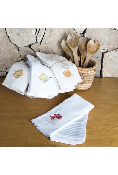 Chakra Limon Mutfak Havlusu 2li 40x60 cm Beyaz Chakra Limon Mutfak Havlusu 2li 40x60 cm Beyaz