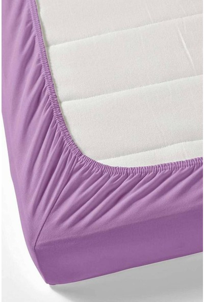 Bebek Özel Pamuklu Bebek ve Çocuk Lastikli Çarşaf Lila 70X120