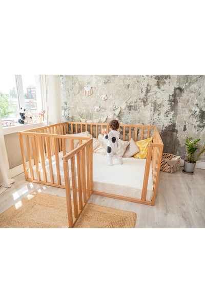 Ersa Wood Montessori Ekstra Korumalı Bebek Yatağı Çam Ersa Wood Montessori Ekstra Korumalı Bebek Yatağı Çam