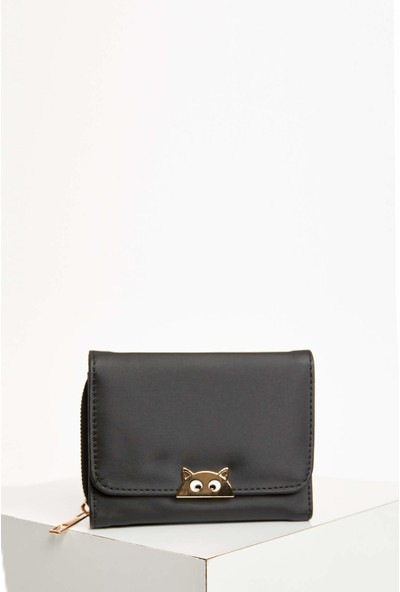 DeFacto Kadın Kedi Figürlü Suni Deri Cüzdan V2107AZNS